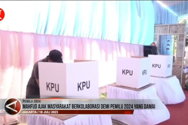 Mahfud ajak masyarakat berkolaborasi demi Pemilu 2024 yang damai - ANTARA News